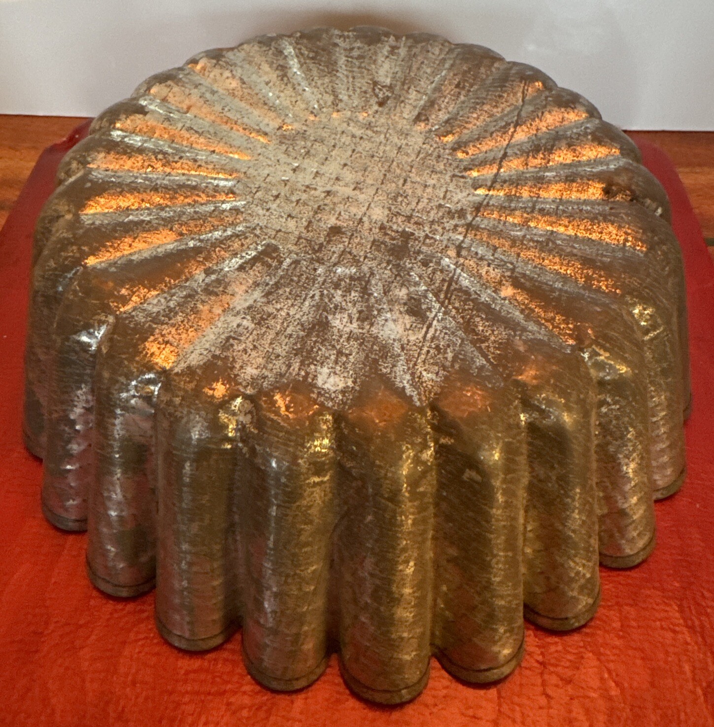 Vintage 50s Tin Metal Round Cake Gelatin Mold Baking Pan Crimped Edge 8 ...