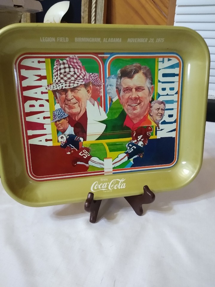Alabama vs Auburn Coca Cola Tray Bear Bryant Shug Jordan College ...