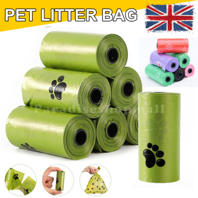 10-50 Rolls Pet Dog Poo Bags Poop Waste Bags Roll Eco Friendly UK ...