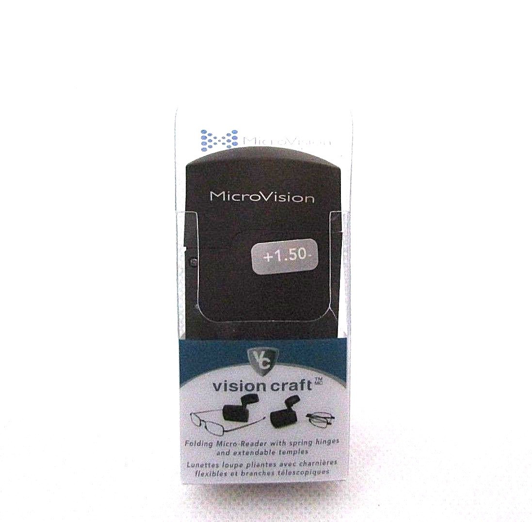 Foster Grant MicroVision Optical Folding Micro-Reader Gideon Silver Brown +1.50 | eBay