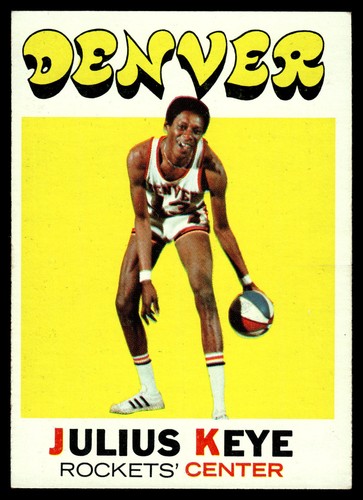 1971-72 Topps Julius Keye #186 Denver Rockets ROOKIE HIGHER GRADE GREAT ...