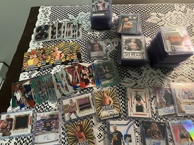 Lot Huge Wrestling Cards Lot With Auto & Patch Cards AEW WWE WWF | eBay
