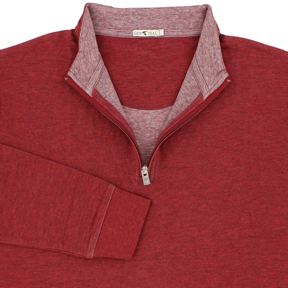 GenTeal Men's Cotton Modal Quarter-Zip Pullover Classic Fit Mock Neck ...