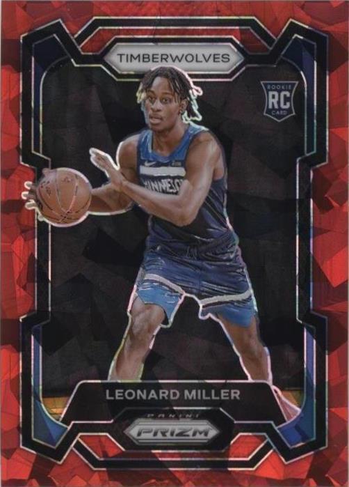 2023-24 Panini Prizm - Leonard Miller #155 Red Ice Prizm (RC) for sale ...