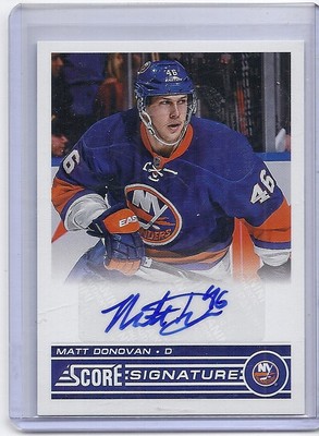 13-14 2013-14 SCORE MATT DONOVAN AUTOGRAPH SIGNATURES AUTO SS-MDV ...