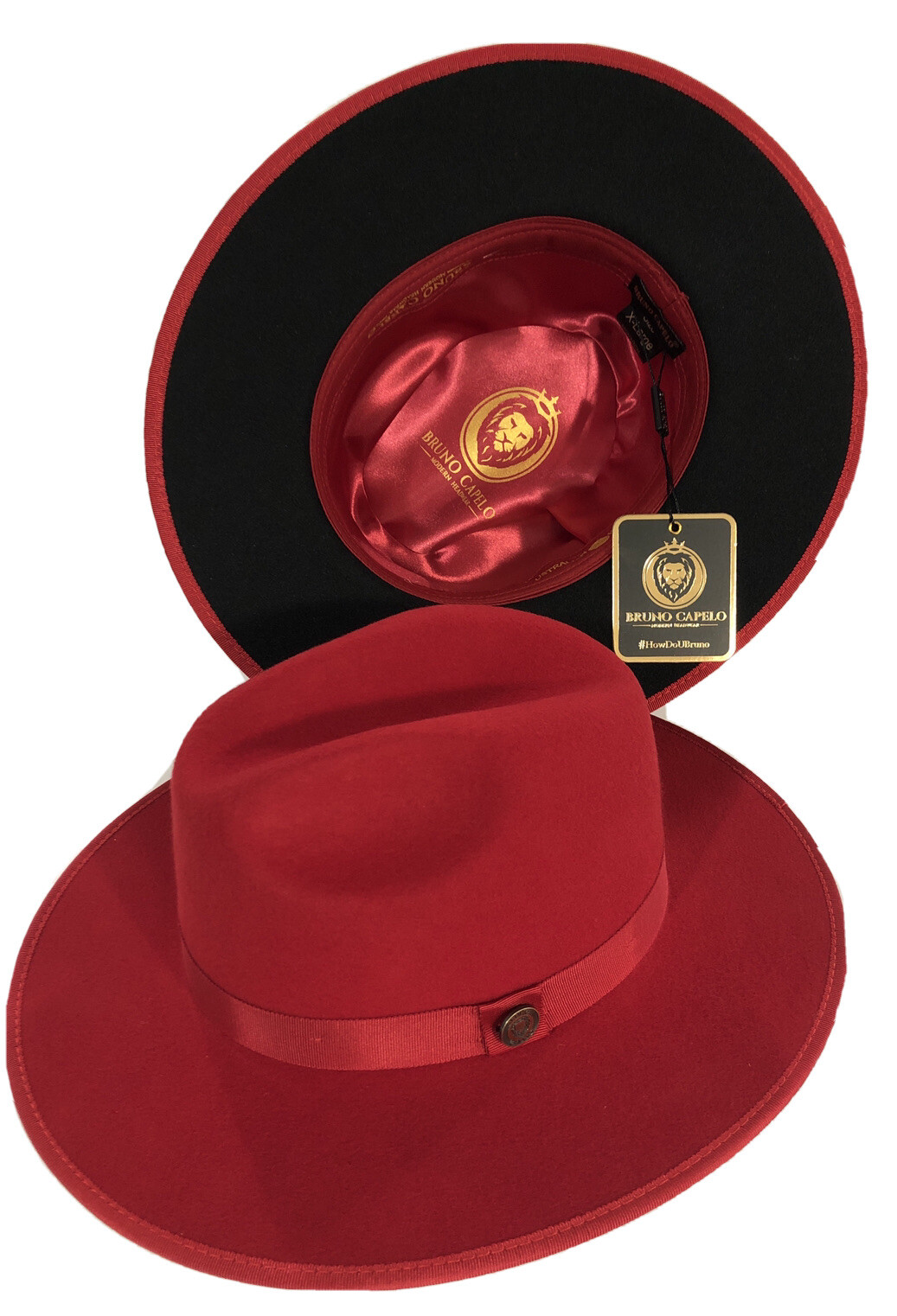 BRUNO CAPELO HAT MONARCH 2 TONE FASHION COLORS 3.00'' BRIM, CROWN 4.5 ...