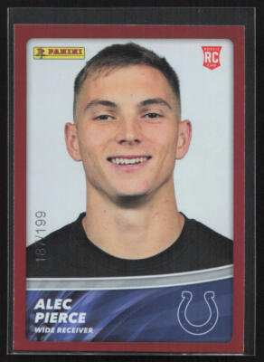 2022 Panini Sticker & Card Alec Pierce Red Rookie #187/199 Colts | eBay
