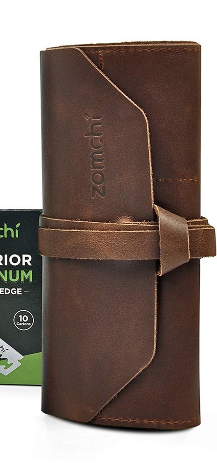 Leather Safety Razor Case Travel Shave bag Pouch for Henson AL13 Razor ...