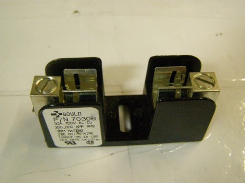 Gould Shawmut PN 70306 30A 750V 200,000 AMP RMS Torque 35 IN-LBS Fuse ...
