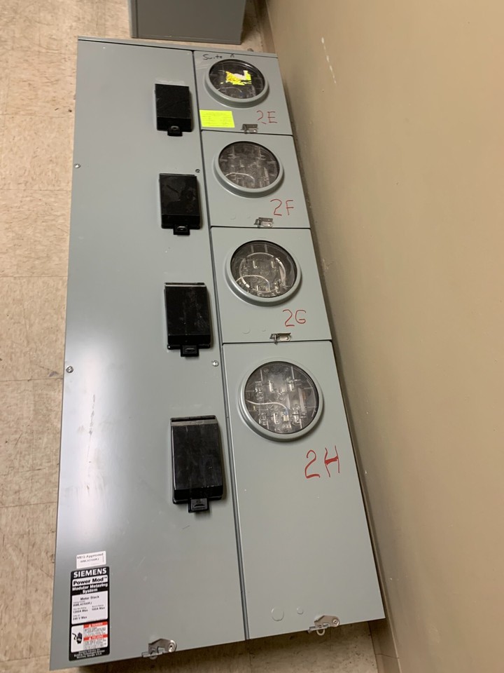 Siemens 4-Gang Meter Stack WML43100RJ Lever Bypass Bus 1200a Branch ...