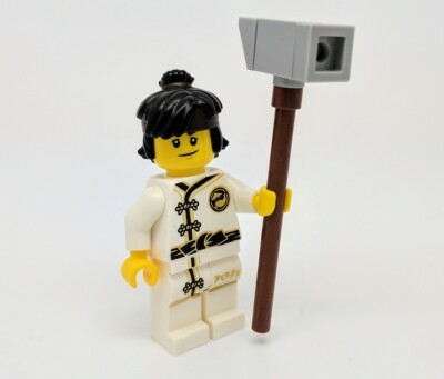 LEGO Ninjago - Rare - Cole - White Wu-Cru Training Gi Minifig w/ Weapon ...