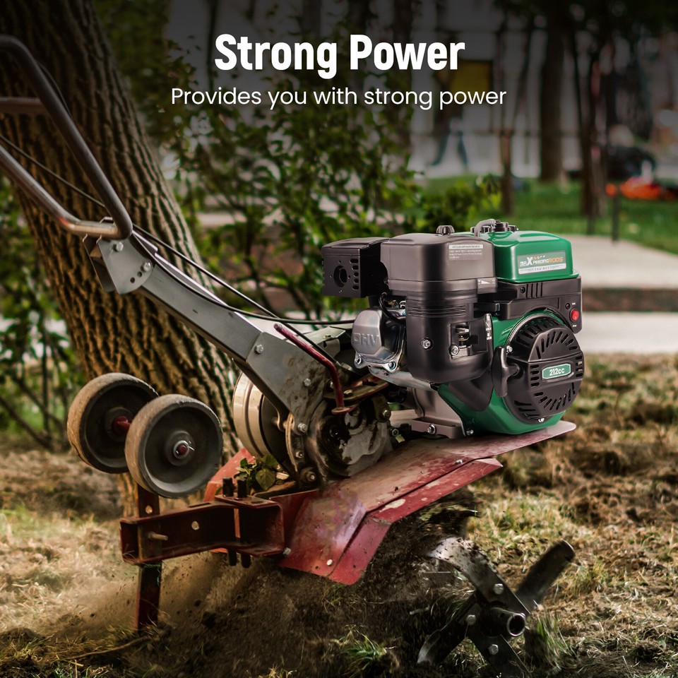 212cc 7HP Engine Motor Gas Pull Start Horizontal OHV For Mini-Bike Log ...