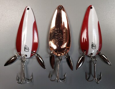 3 Eppinger Dardevle IMP Casting Spoon 2/5 oz Red White Cppr BK BR10 | eBay