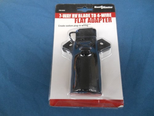 Haul Master 7 Way RV Blade to 4 Wire Flat Adapter Trailer Hauling Plug ...