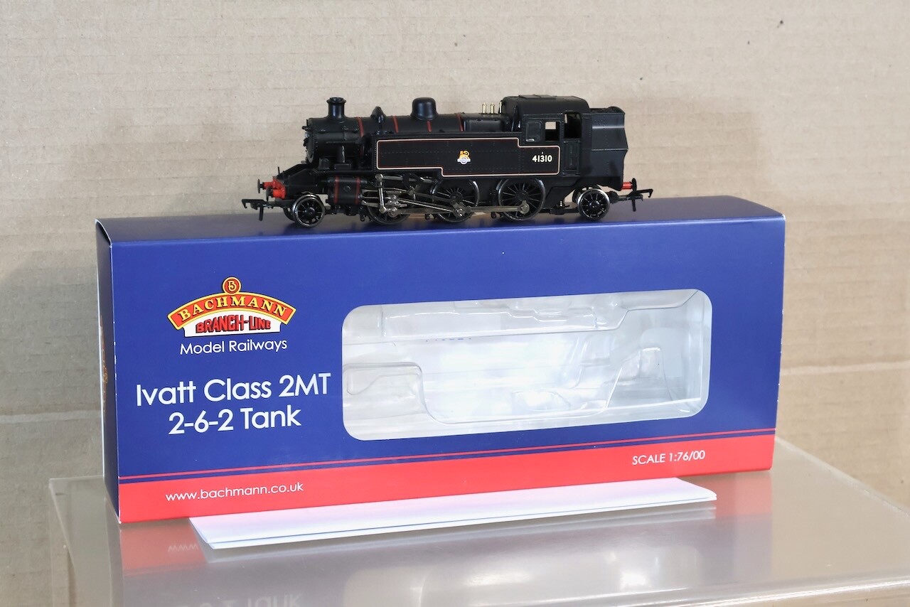 00 Gauge Bachmann 31-457 Ivatt 2mt 2-6-2 Tank 41310 BR Lined Black ...