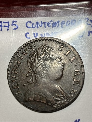 1775 Great Britain Non Regal Halfpenny High Grade Chocolate Brown Free ...