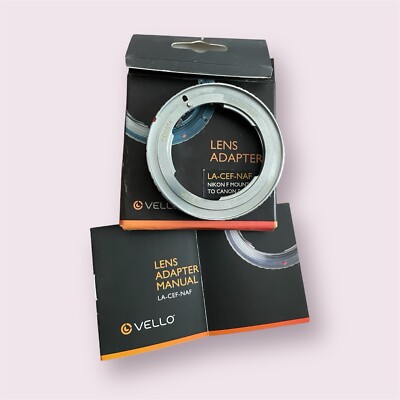 Vello Lens Mount Adapter LA-CEF-NAF Nikon F Mount Lens to Canon E05 ...