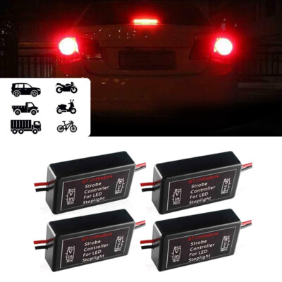 4pcs 12V Universal GS-100A Strobe Flash Module Controller For Brake ...
