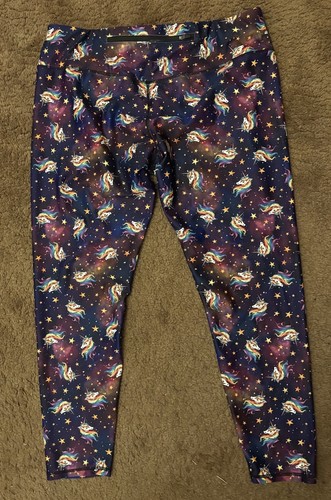 Lucy Locket Loves Rainbow UnicornLEGGINGS size 2 UK 14 16 18 20 V Good ...