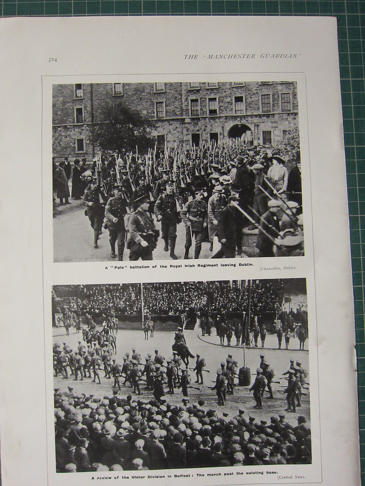 1916 WWI WW1 PRINT PALS BATTALION ROYAL IRISH REGIMENT DUBLIN ~ ULSTER ...