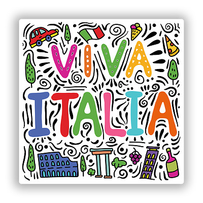 2 x Viva Italia Vinyl Stickers Travel Luggage #10704Â | eBay UK