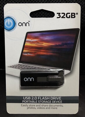 ONN USB 2.0 FLASH DRIVE 32GB PORTABLE STORAGE DEVICE | eBay