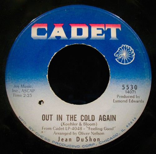 JEAN DuSHON~Out In The Cold Again & What Now My Love Soul Jazz 45 ...