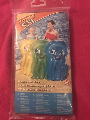 Brand New Sizzlin' Cool Octopus Pool Float Floatie Blue Octopus Swim ...