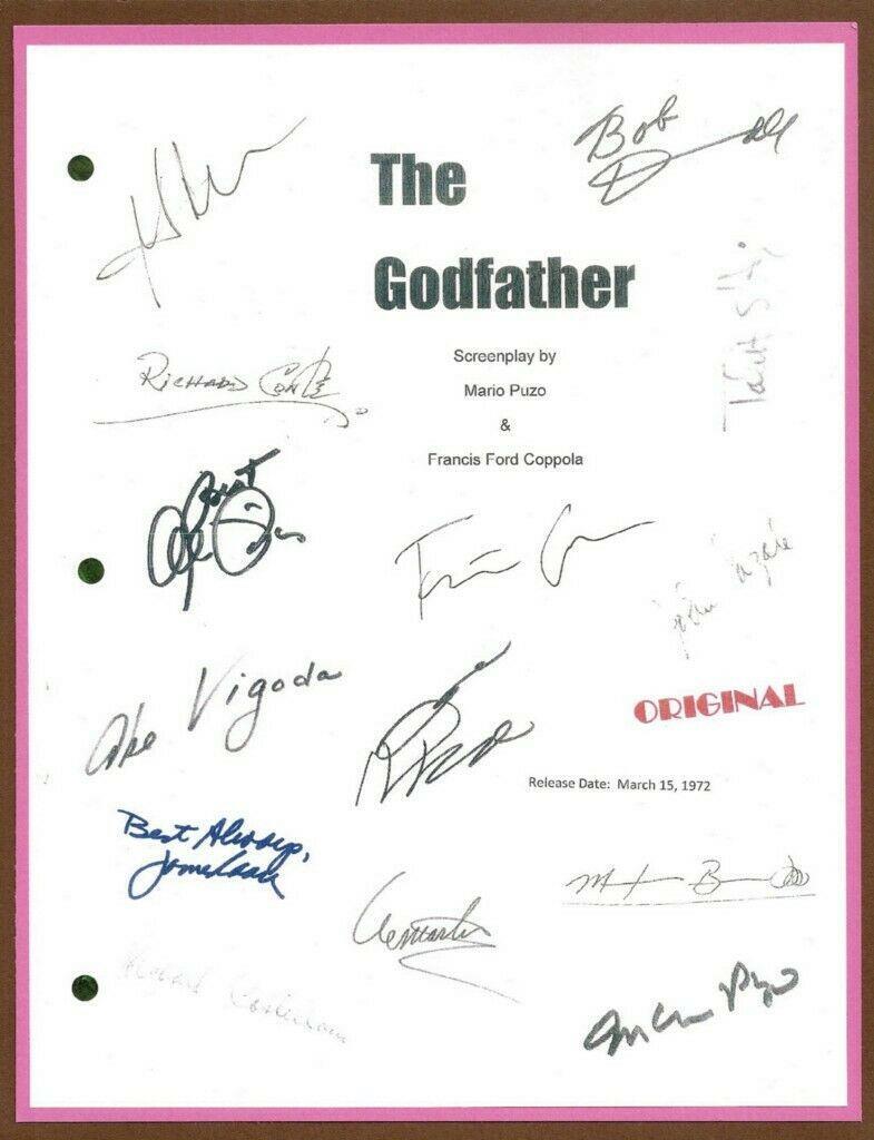 THE GODFATHER SCRIPT SIGNED 16x RPT AL PACINO MARLON BRANDO ROBERT ...