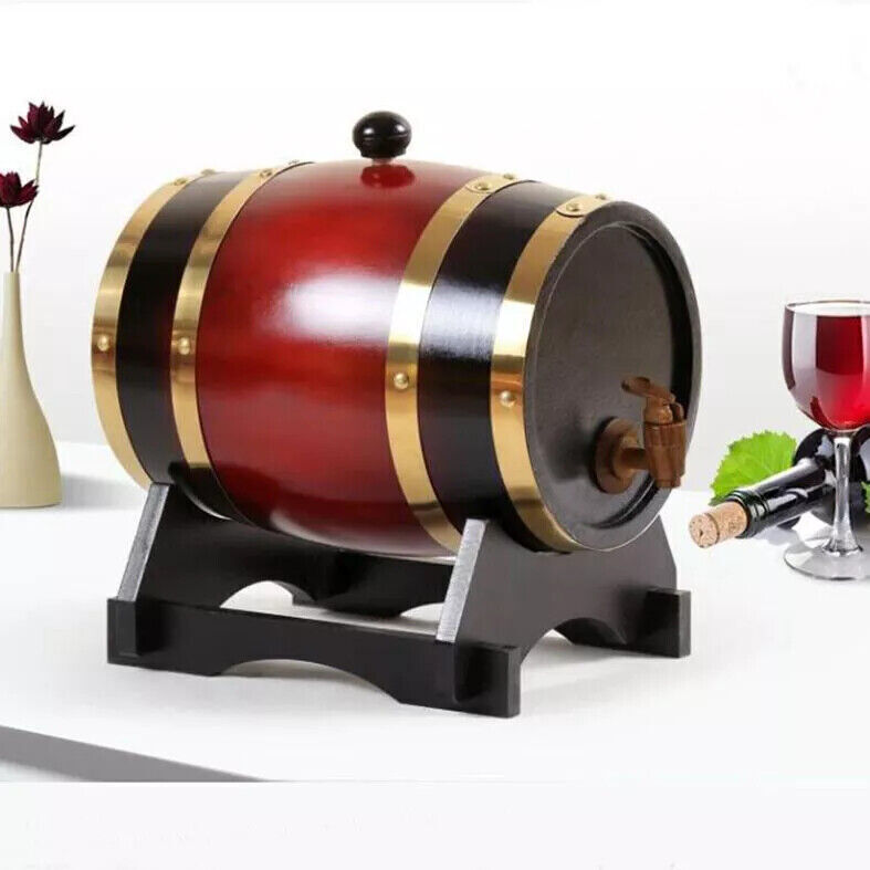 1.5/3/5L Oak Timber Wine Barrel Beer Whiskey Rum Port Keg Drinking ...