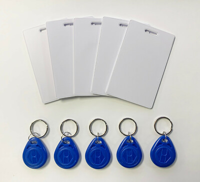 10pc RFID Card 125khz ID Cards or Key Fob Security Lock Door Entry ...