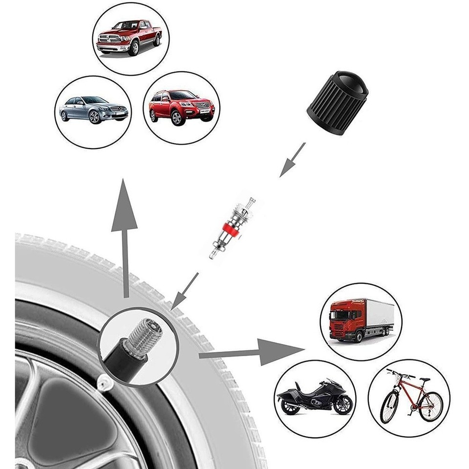 For Roadside Tire Repair Tire Valve Kit Core Removal Tool Copper Valve ...