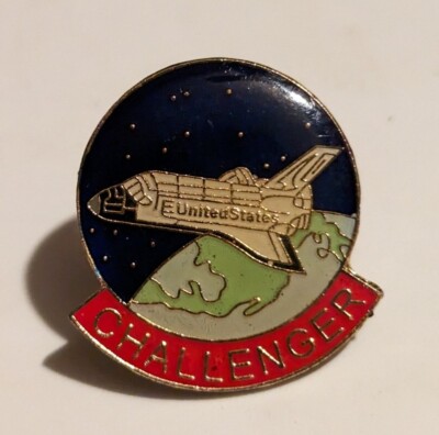 Vintage 1986 NASA Challenger Space Shuttle Pin Pinback Souvenir RARE ...