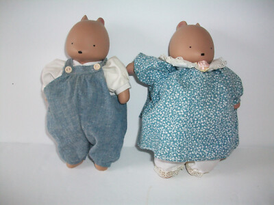 Vintage Michael & Co Ceramic and Cloth Chocolate Bears | eBay