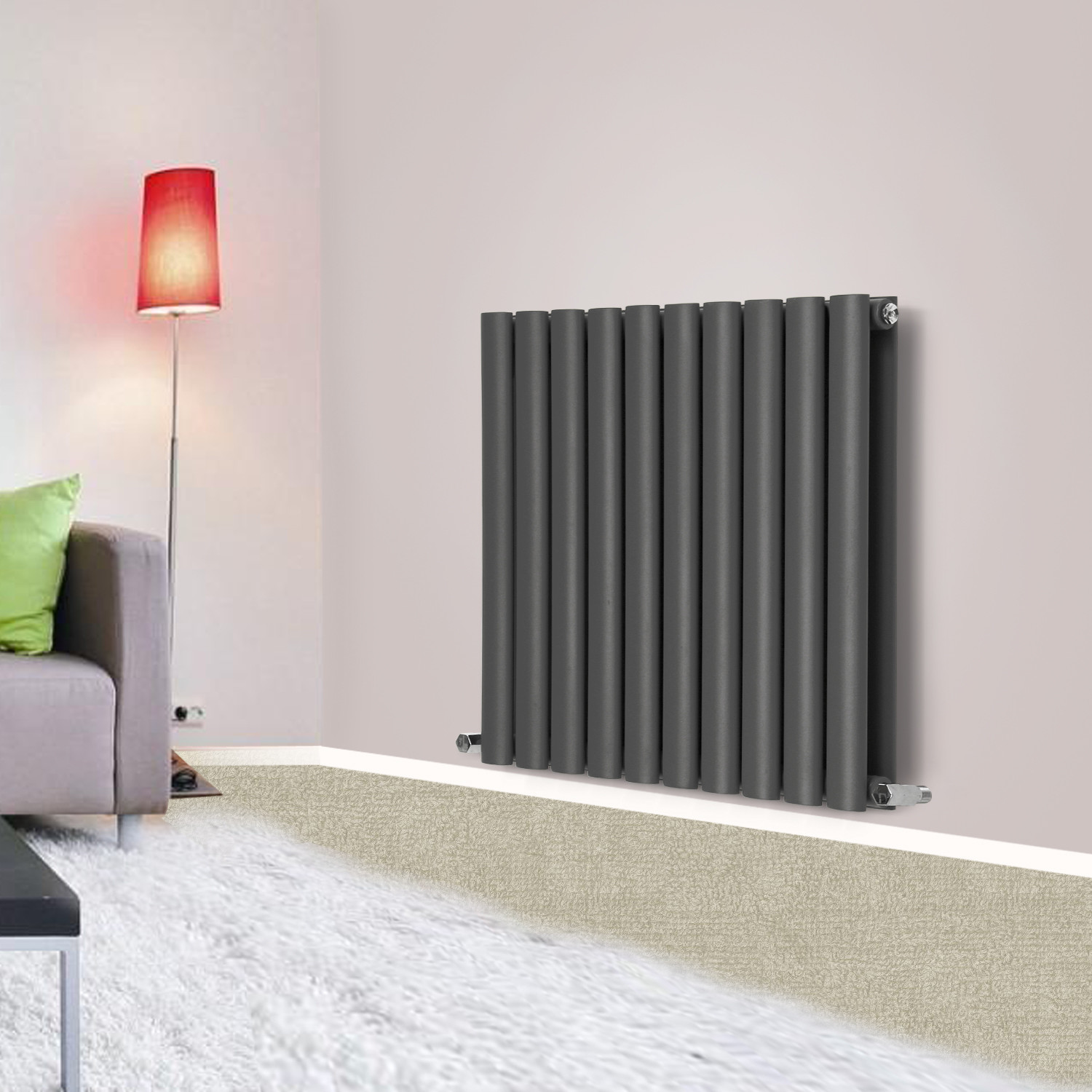 Horizontal Vertical Oval Column Designer Radiator Central Heating Rad ...