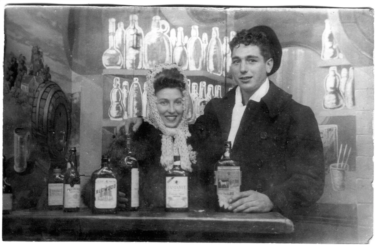 Vintage Woman Drinking Alcohol