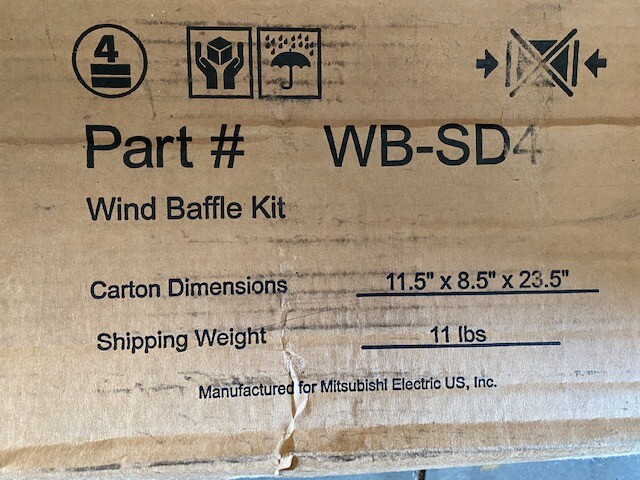 MITSUBISHI Electric Wb-sd4 - Side Wind Baffle for sale online | eBay