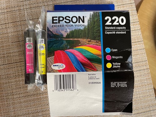 Genuine Epson 220 Factory Sealed Yellow & Magenta, open box, sealed ...