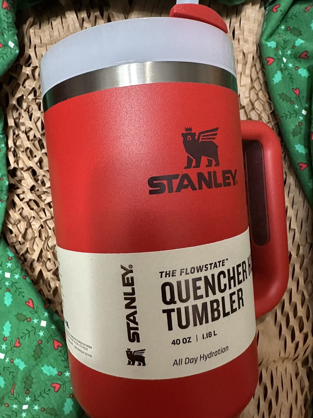 Authentic Stanley 40oz Lava Red H2.0 Flowstate Quencher Tumbler ...