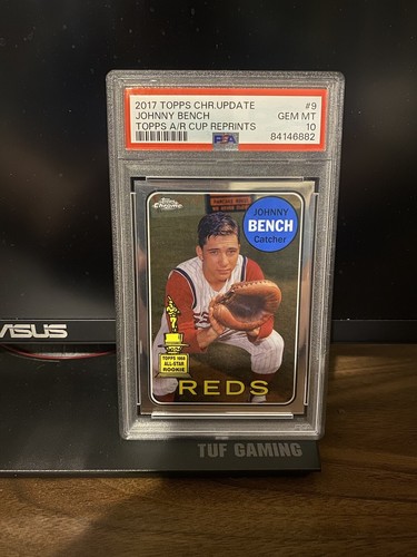 2017 Topps Chrome Update Johnny Bench Rookie Cup Topps A/R Cup Reprint ...