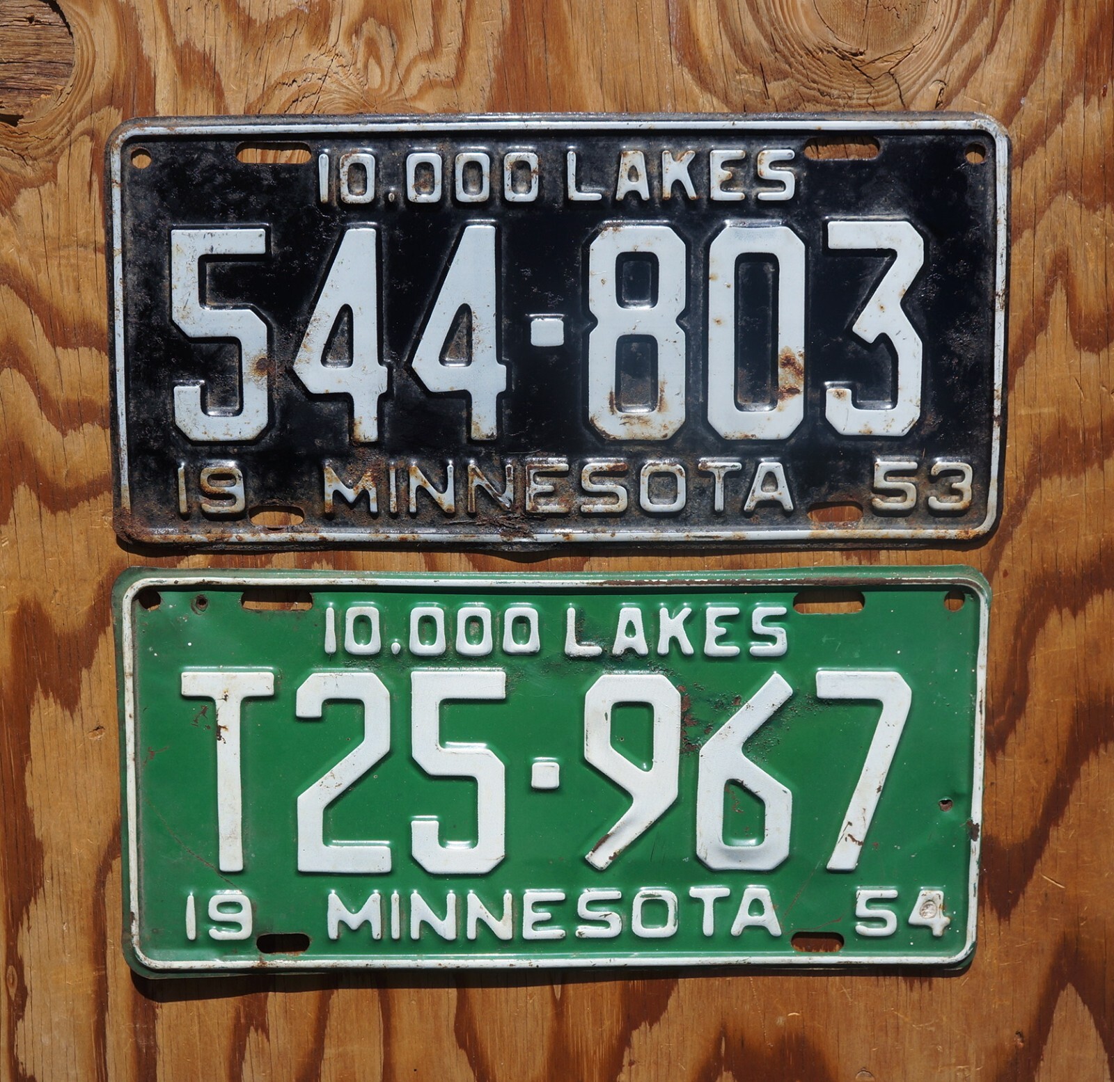 1953 & 1954 MINNESOTA License Plate Plates - LOT OF 2 | eBay