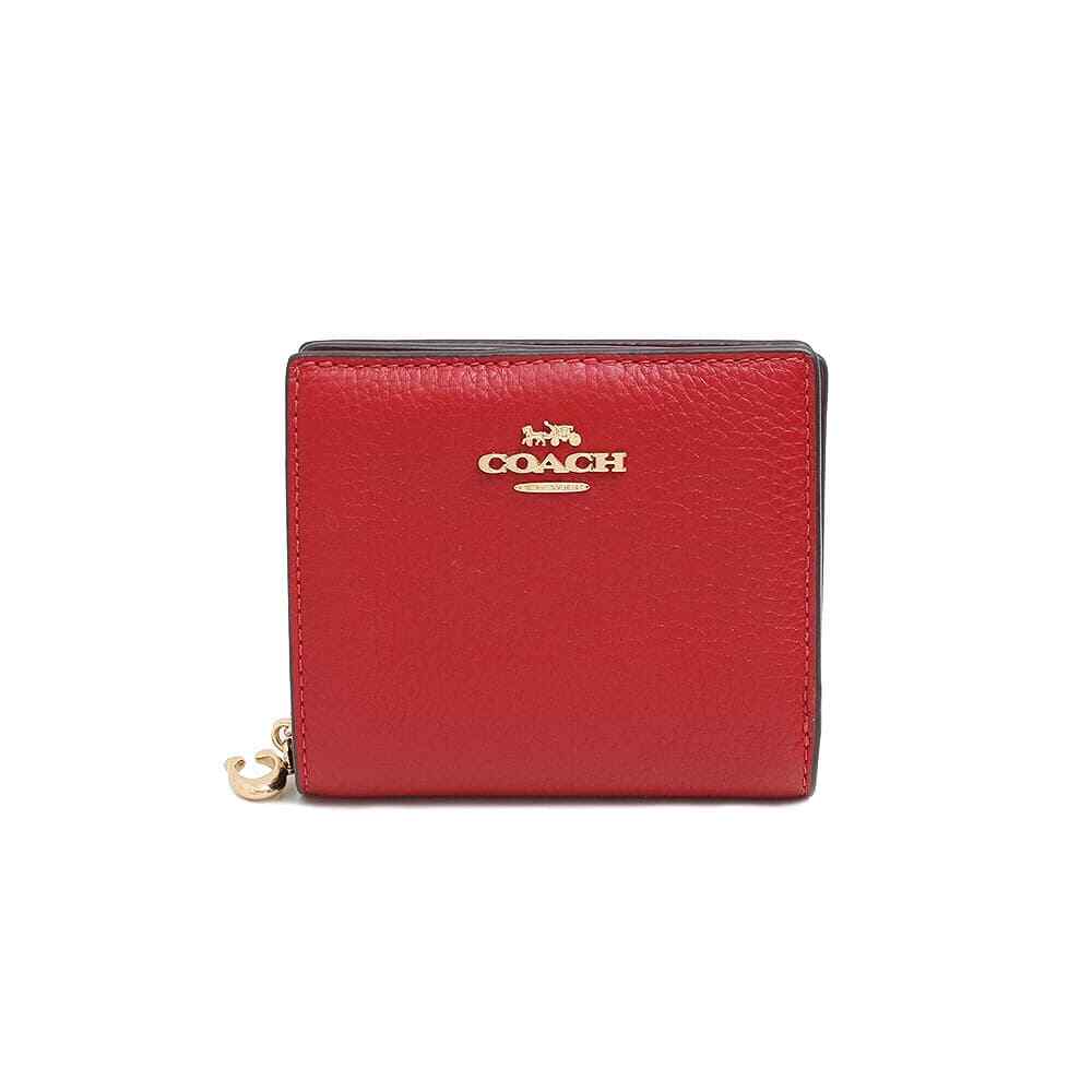 Coach Bifold Wallet Mini Ladies Leather Logo Simple R… - Gem