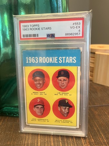 1963 Topps Rookie Stars Willie Stargell RC Pirates HOF *FRESHLY GRADED ...