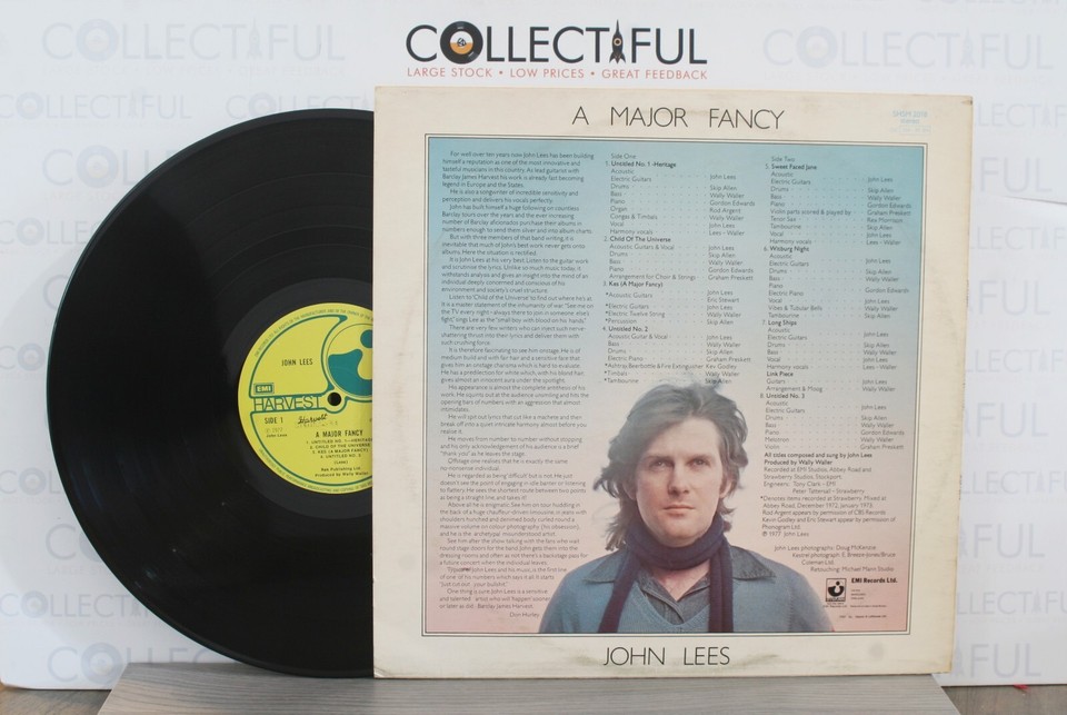 JOHN LEES ( BARCLAY JAMES HARVEST ) A MAJOR FANCY - UK HARVEST 1977 *EX ...