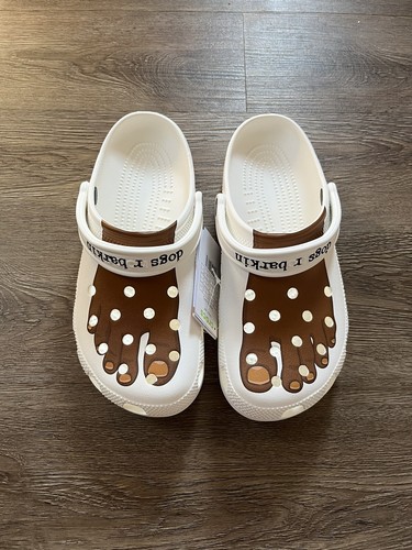 New Men’s Size 9/11W - Crocs Feet Classic Clog DEEP ‘Dogs R Barkin ...
