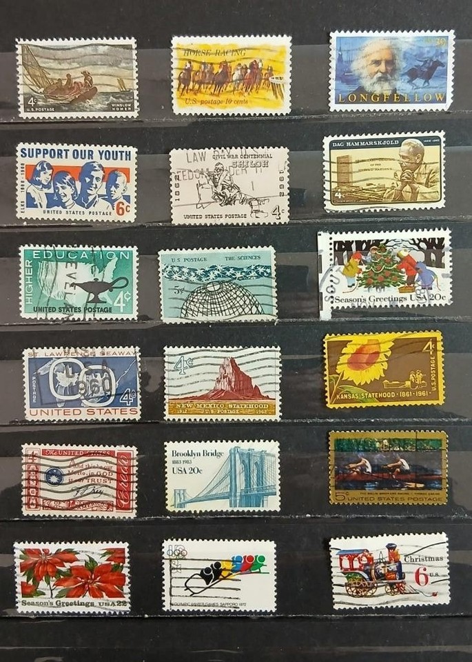 All Different Stamp Collection From US Including Old and Very ...