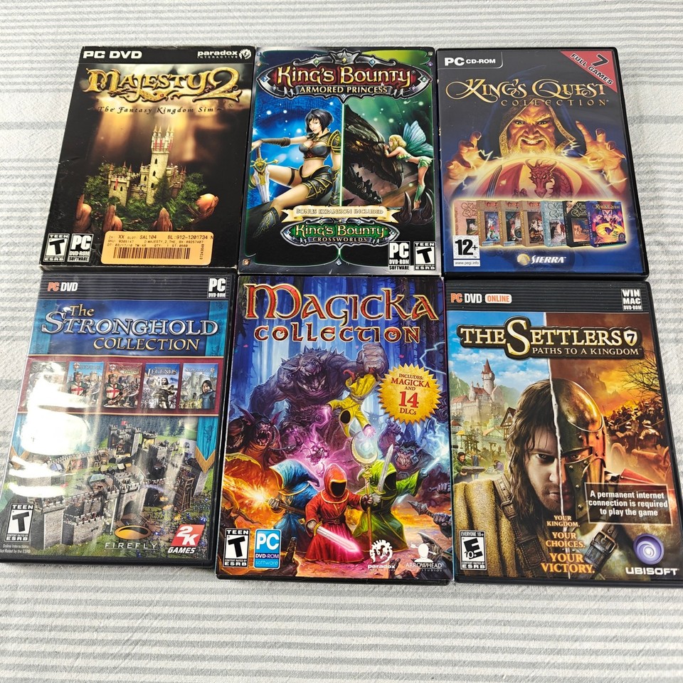 Vintage PC Game Lot 27 Classic Big Box & Jewel Case Strategy Adventure ...