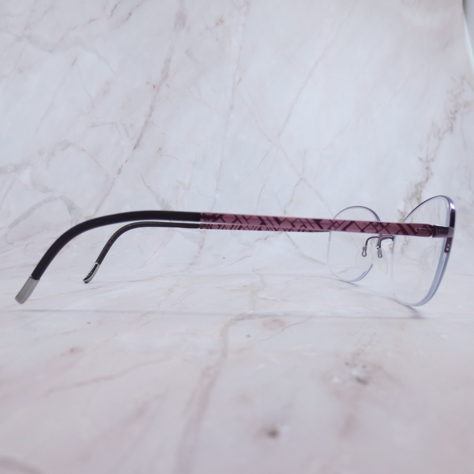 Silhouette Illusion Eyeglasses Frame 4561 75 4040 Unisex Plum Half Rim ...