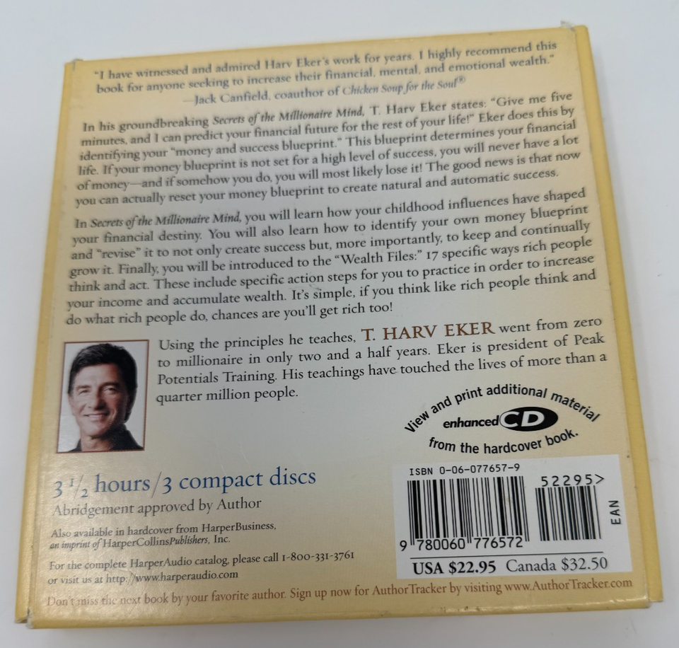 Secrets Of The Millionaire Mind :Mastering The Inner Game Of Wealth CD ...