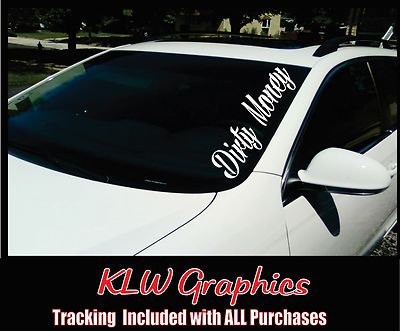 Dirty Money Decal Sticker Car Euro JDM Turbo Diesel Truck 6.7L 6.6L Def ...